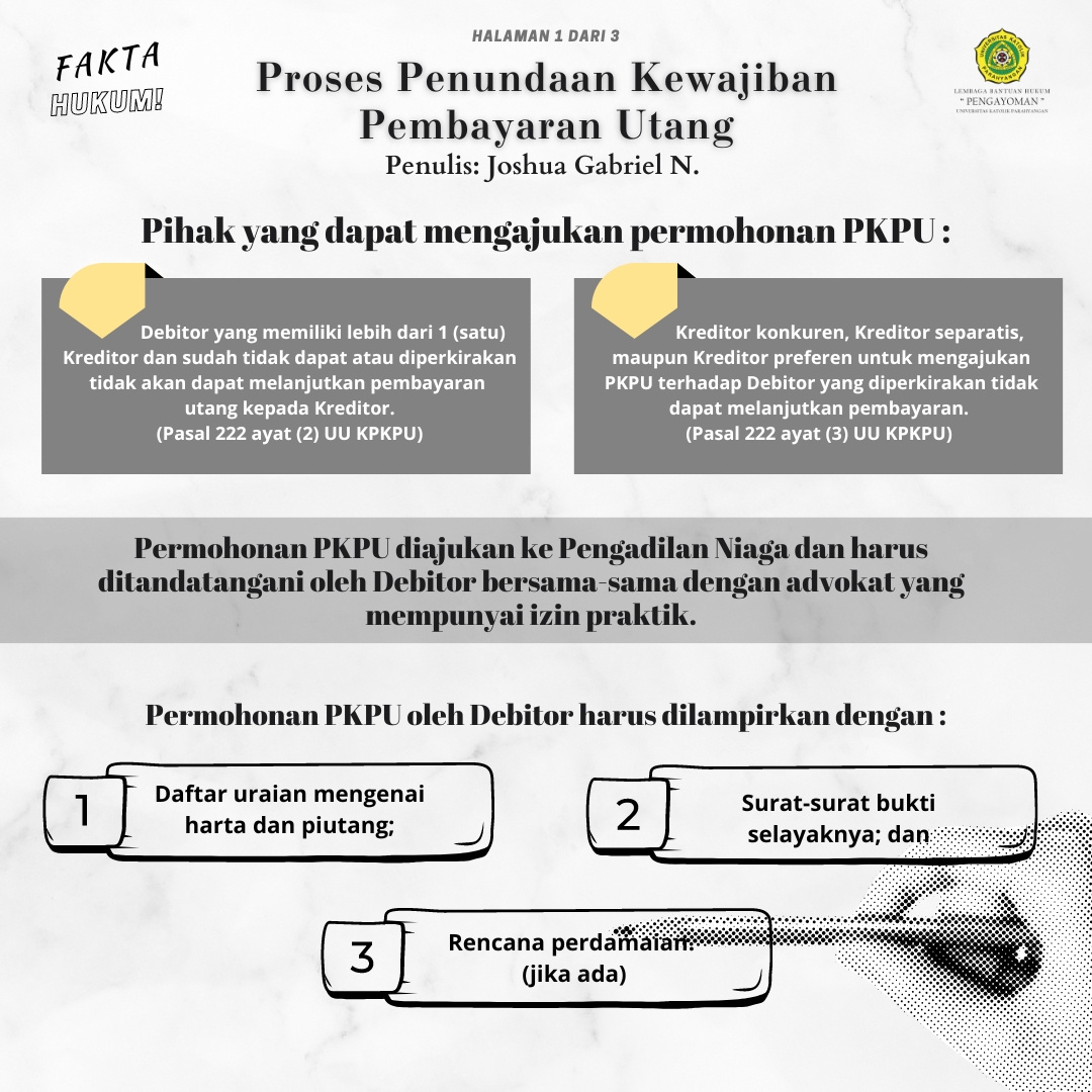 Proses Penundaan Kewajiban Pembayaran Utang - LBH "Pengayoman" UNPAR