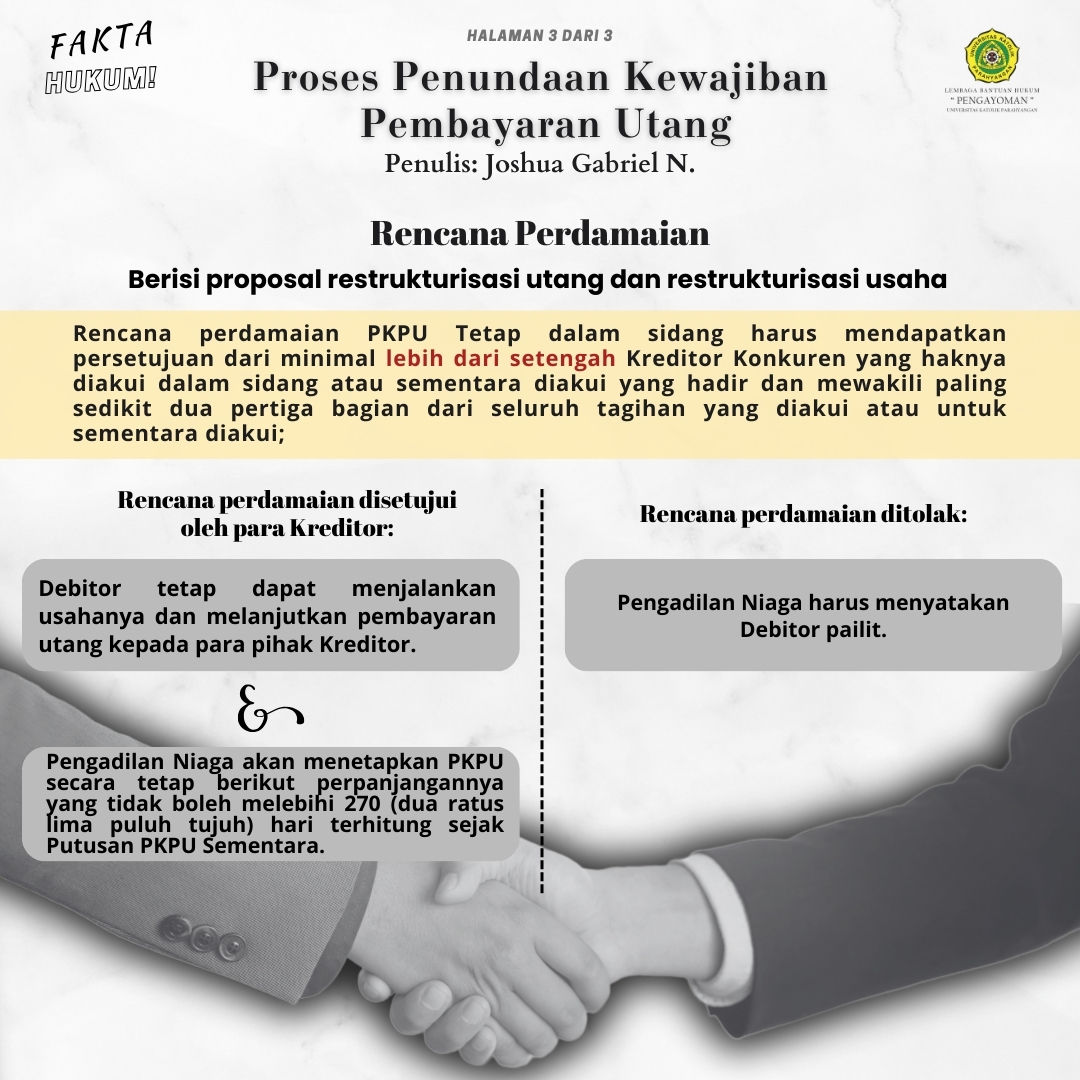 Proses Penundaan Kewajiban Pembayaran Utang - LBH "Pengayoman" UNPAR